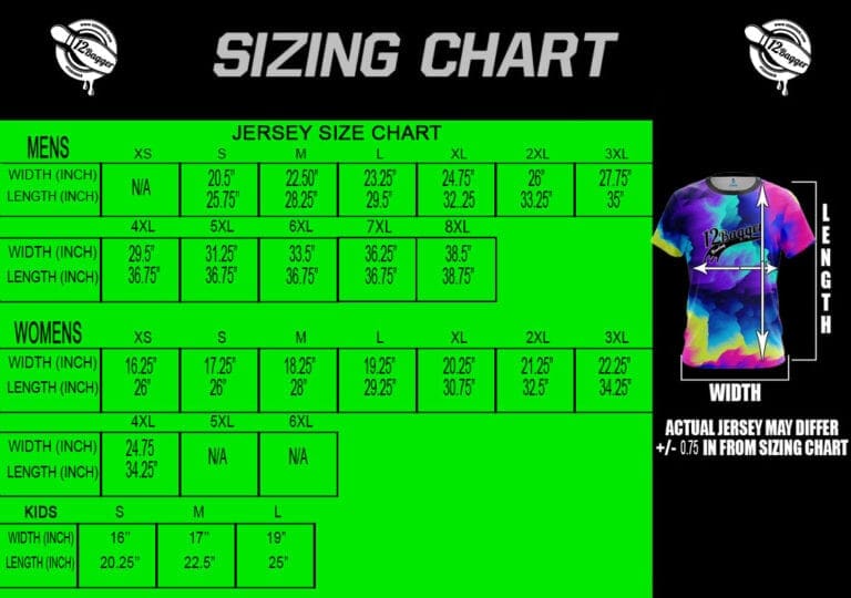 12Bagger Storm Neon Leaves Jersey – 12Bagger Bowling