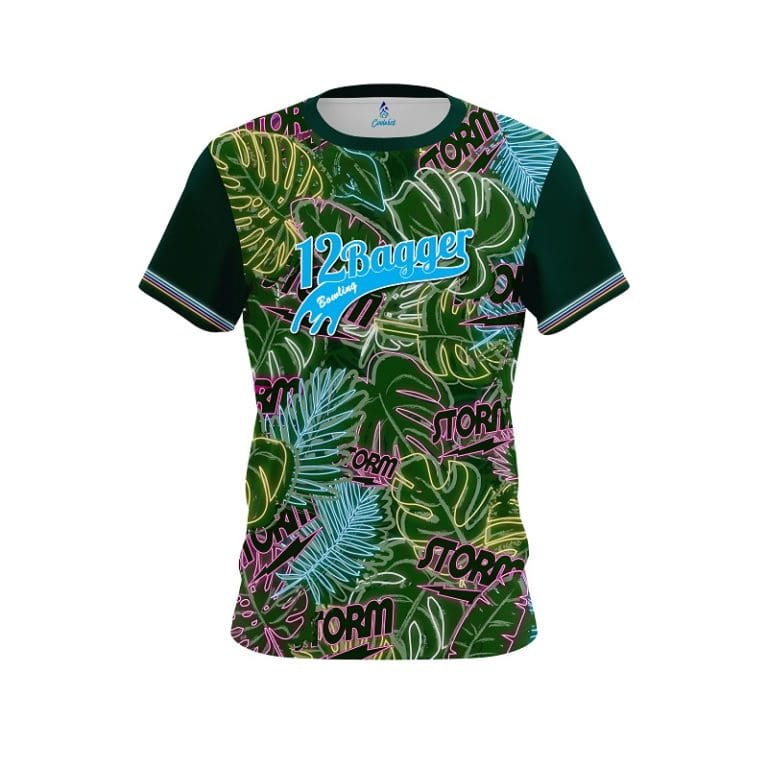 12Bagger Storm Neon Leaves Jersey – 12Bagger Bowling